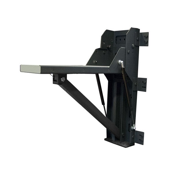 Folding vice platform, racking mounted